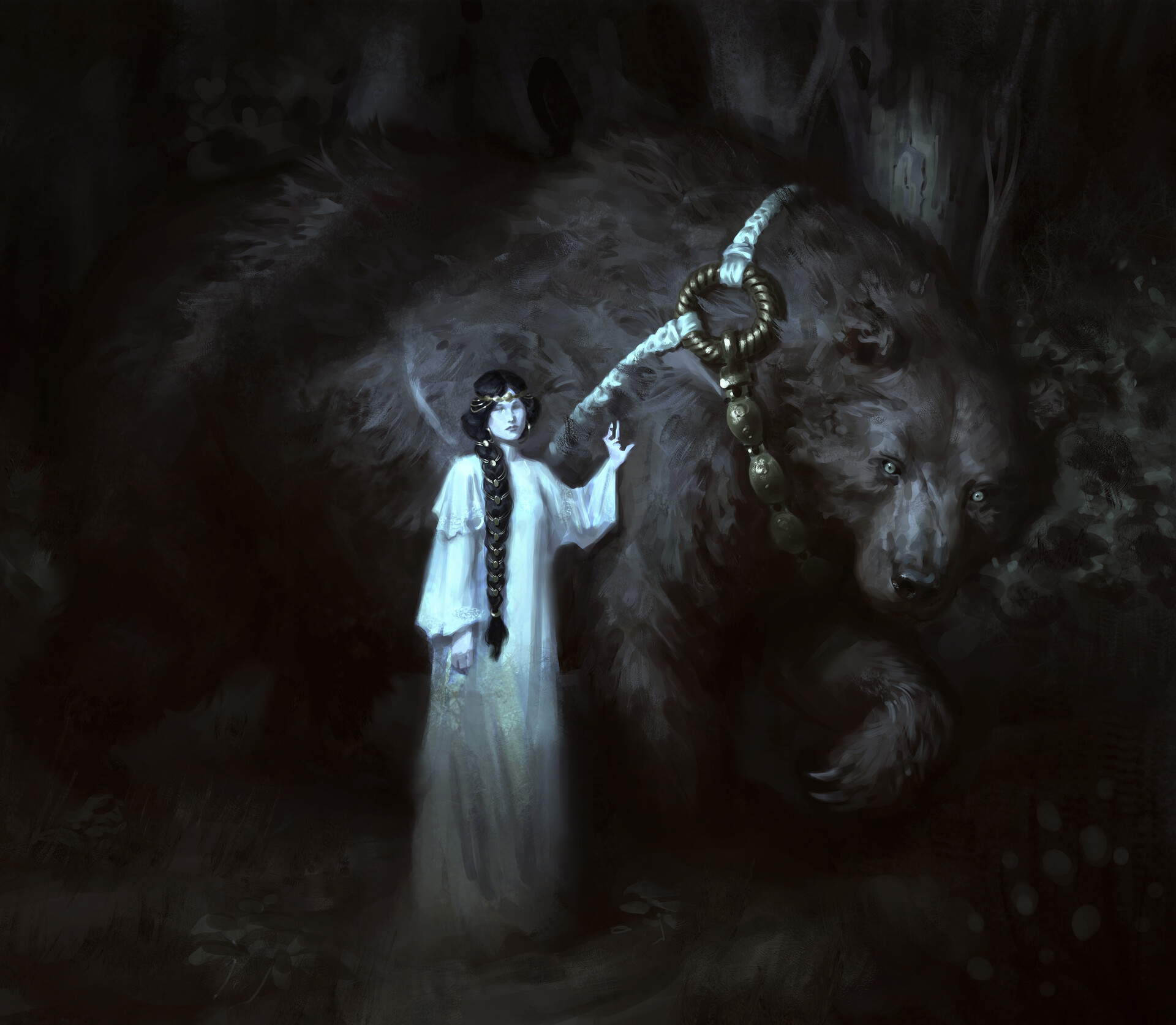 ArtStation - Moonlit Princess and Guardian