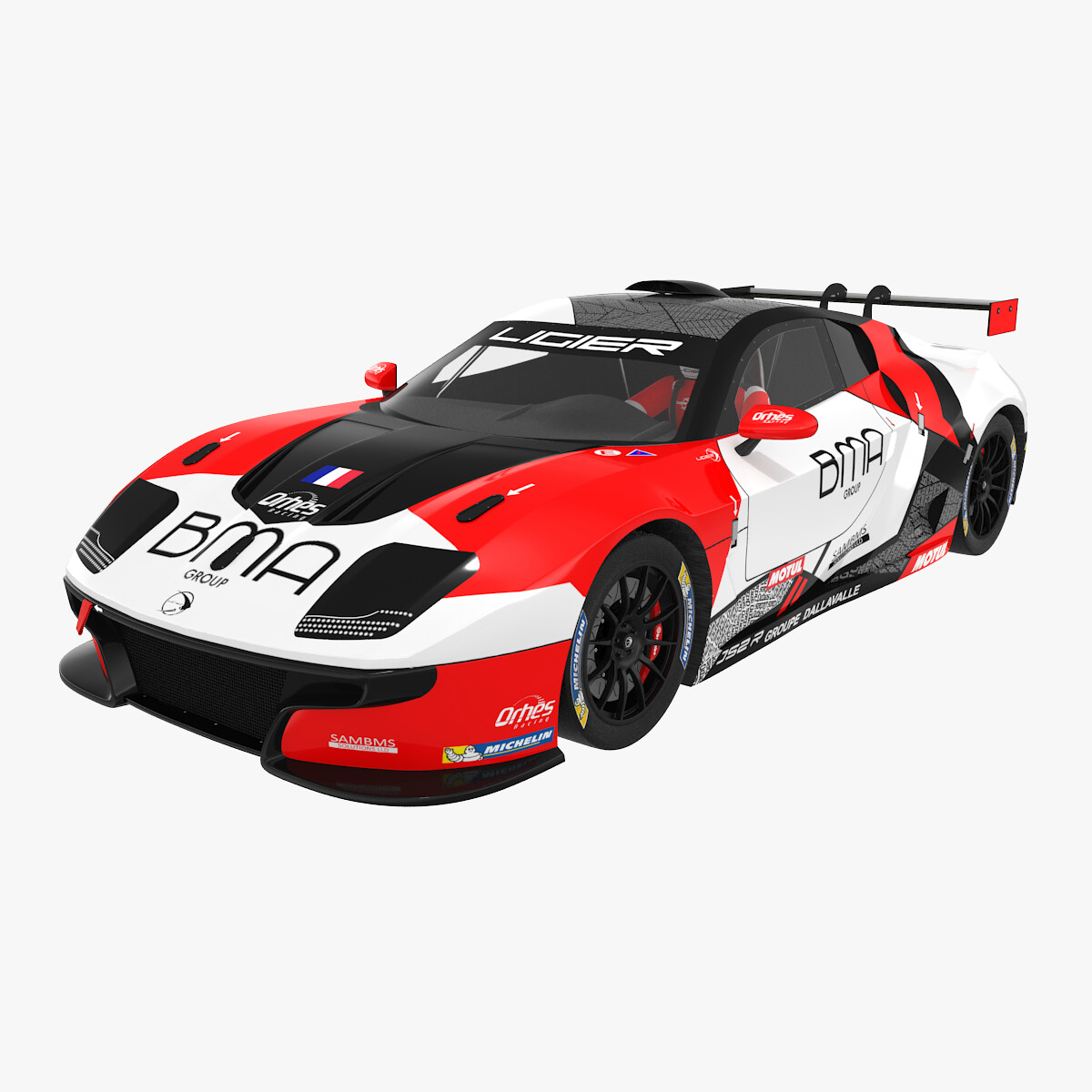 ArtStation - 3D model Ligier JS2 R Orhes Racing Team Number 24