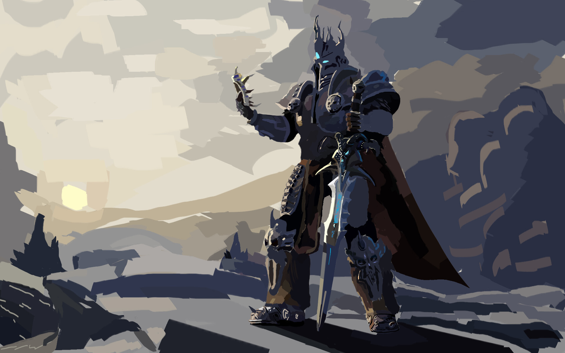 Ali Ramazani - The_Lich_King holding Terenas Menethil's crown