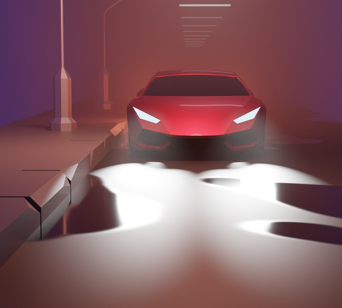 ArtStation - Lambo Low Poly model