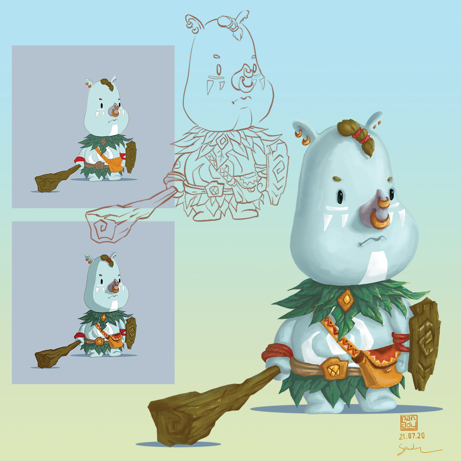 ArtStation - Rhino Character Concept Art