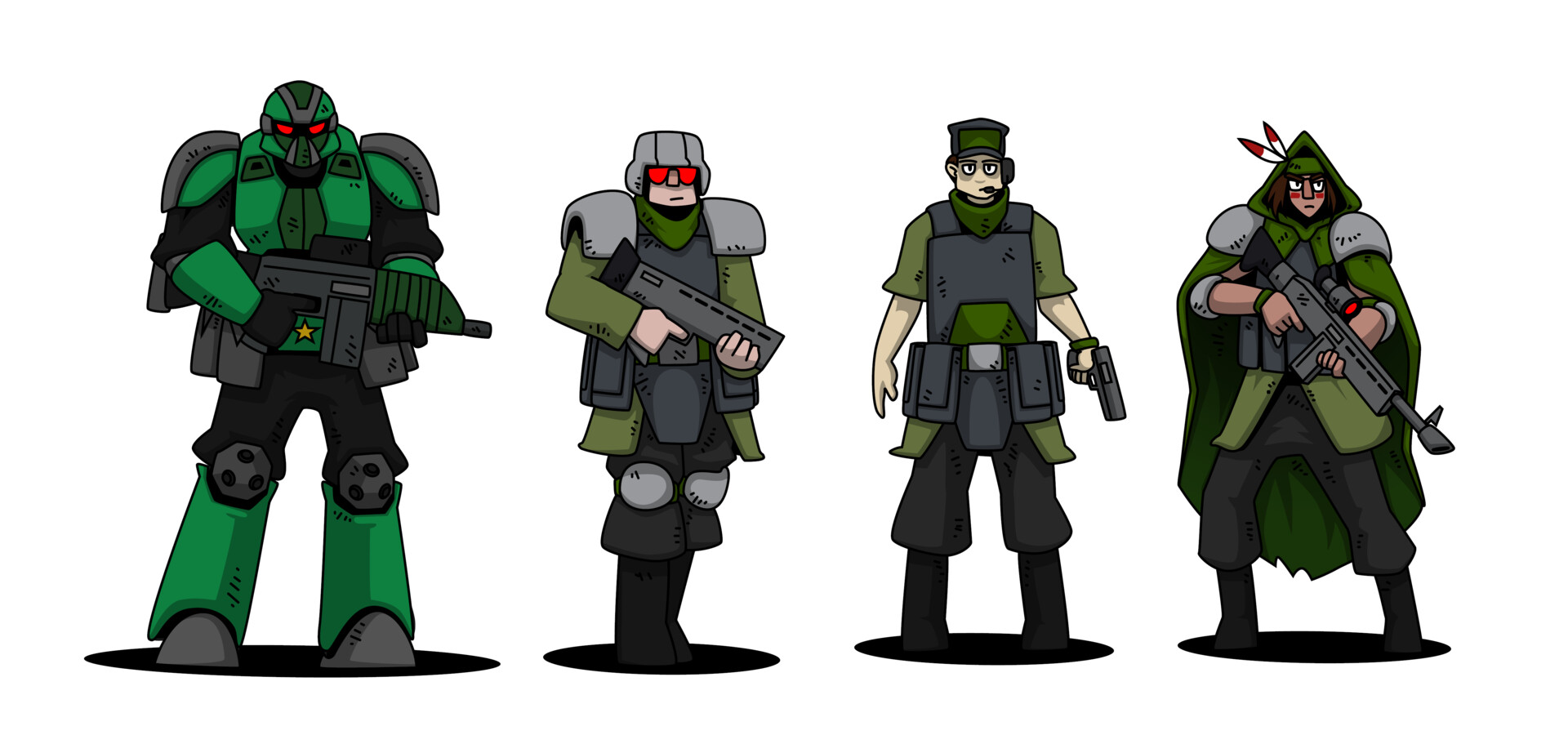 ArtStation - Armoured Rangers Infantry