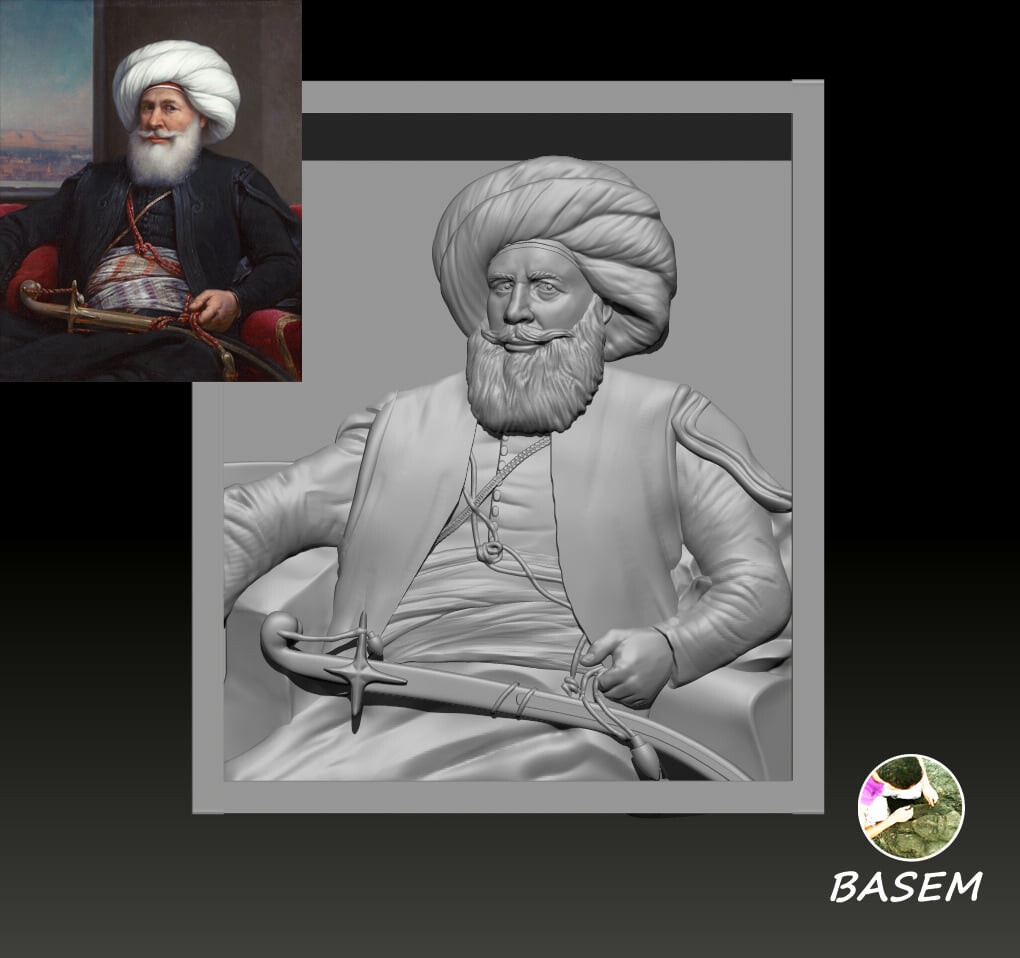 ArtStation - Muhammad Ali Pasha -Muhammad Ali of Egypt 3D relief