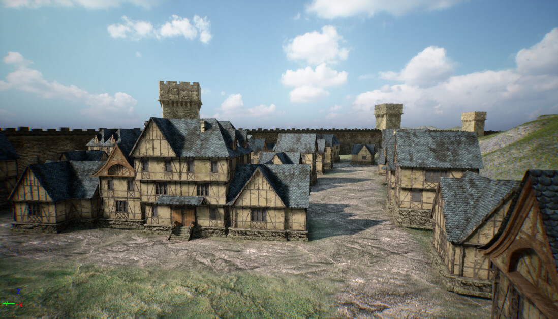 ArtStation - Medieval Village update 9 (village roads and grounds)