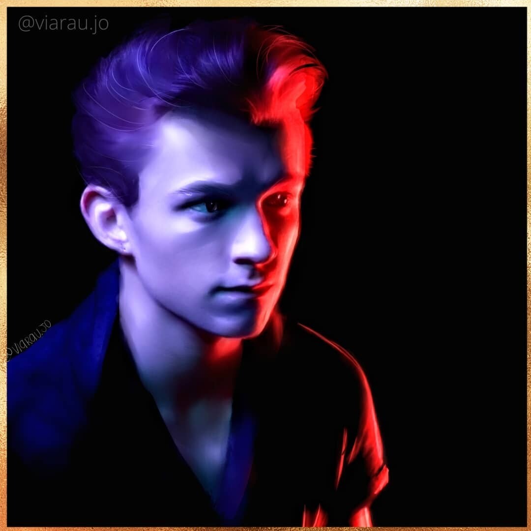 ArtStation - Realistic portrait, Tom Holland fan art by Me