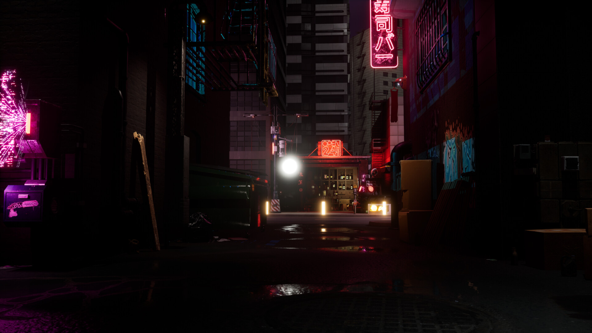 Jay Cheri - RC Headquarters Alley - Cyberpunk Alley Environment
