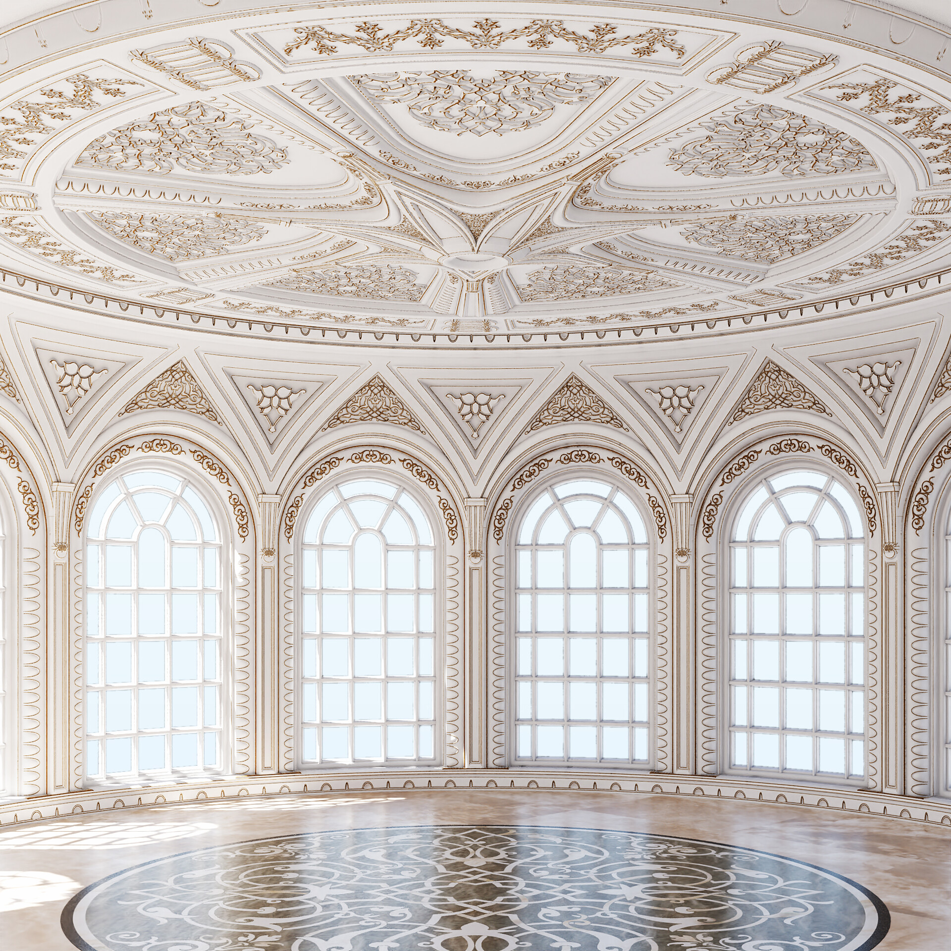 ArtStation - Ornamented Dome | LowPoly | PBR | Seamless Wall