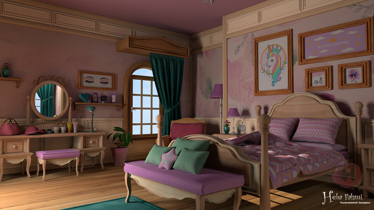 ArtStation - GIRL BEDROOM