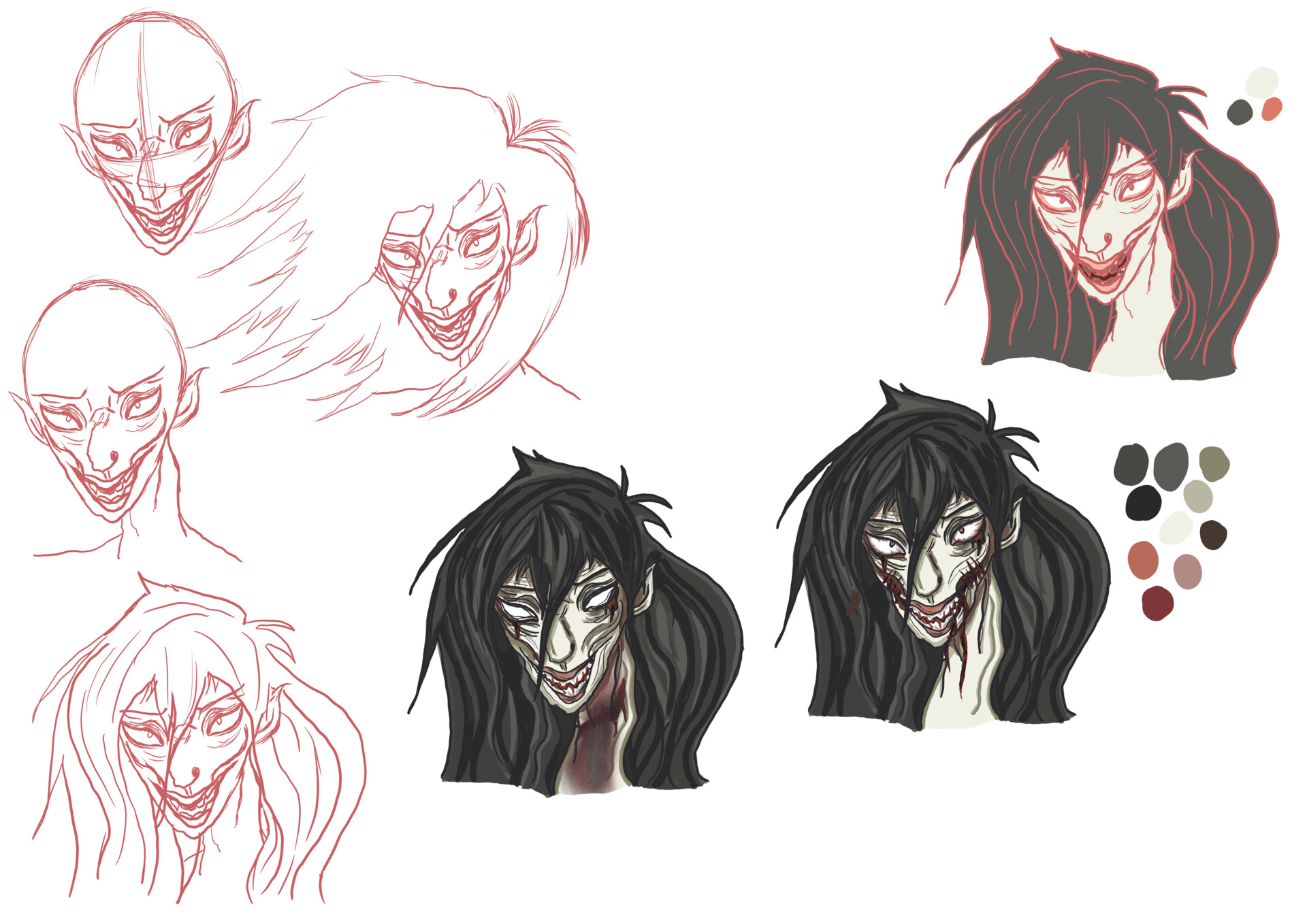 ArtStation - Yurei Spirit Character Concept Sheet