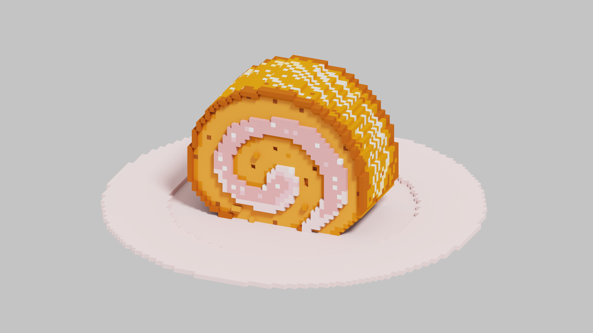 ArtStation - Cake Roll - Voxel Art