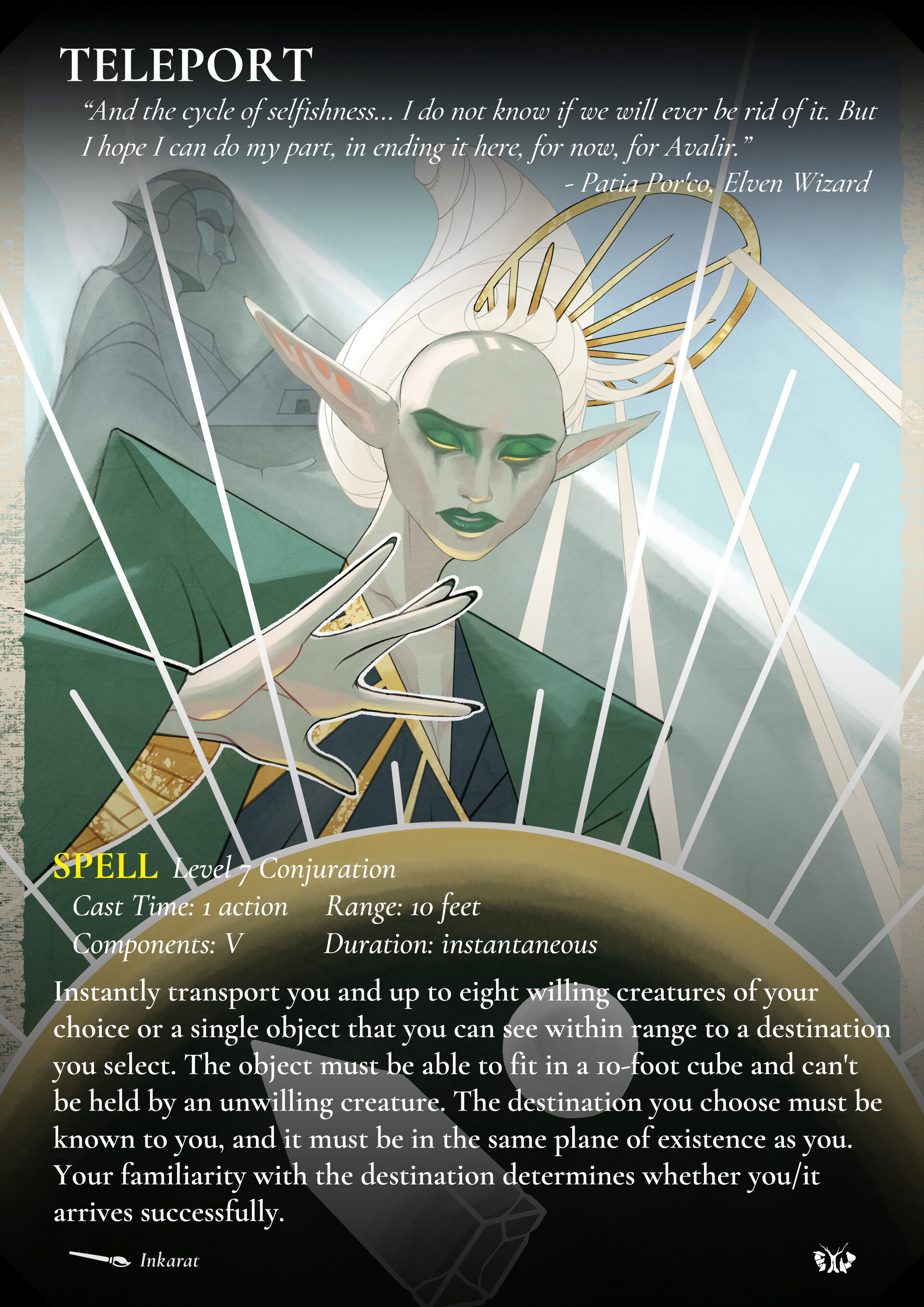 ArtStation - D&D Spell Card - Teleport