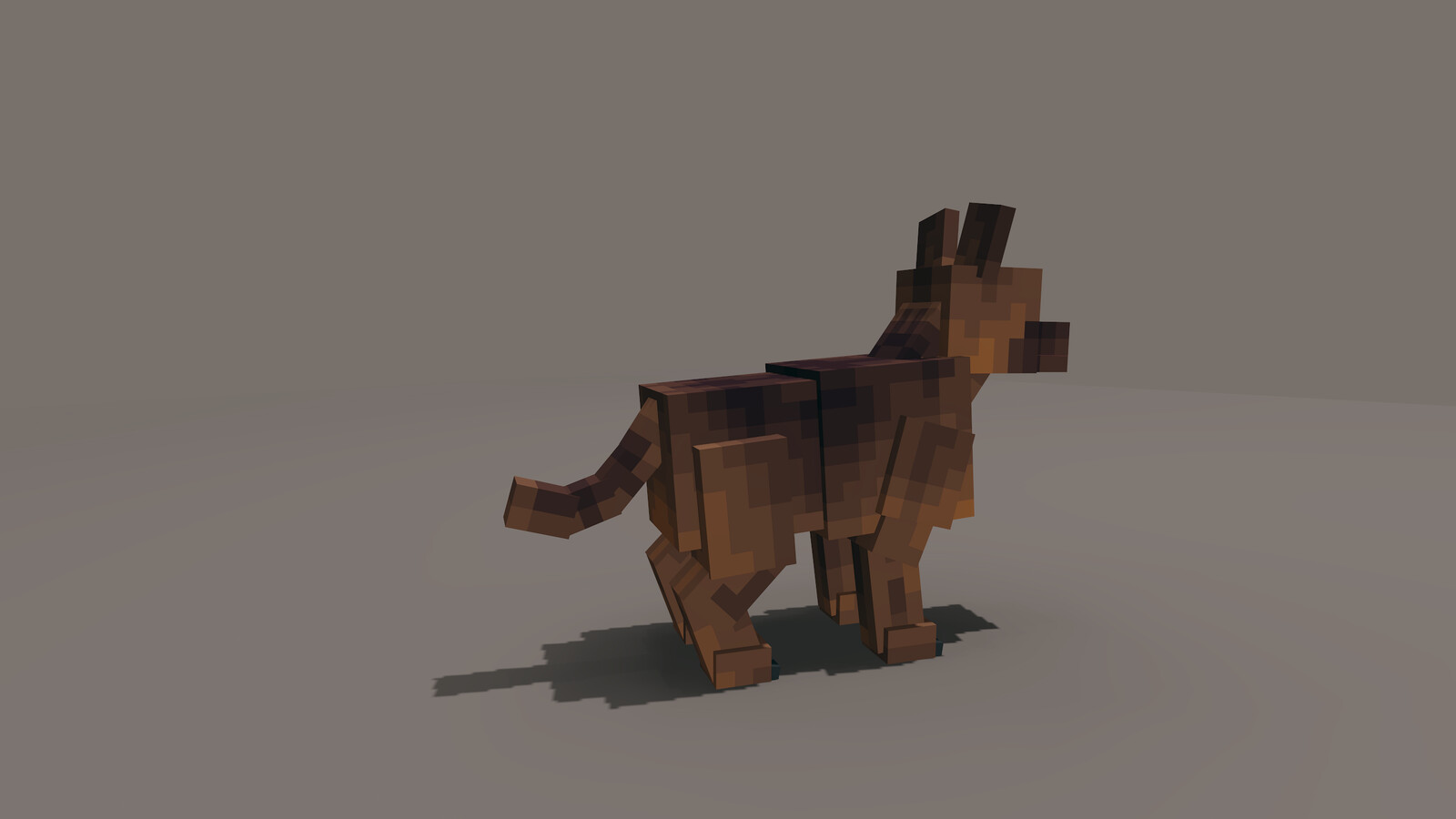 Wartave - German shepherd dog - minecraft 3d model (blockbench)