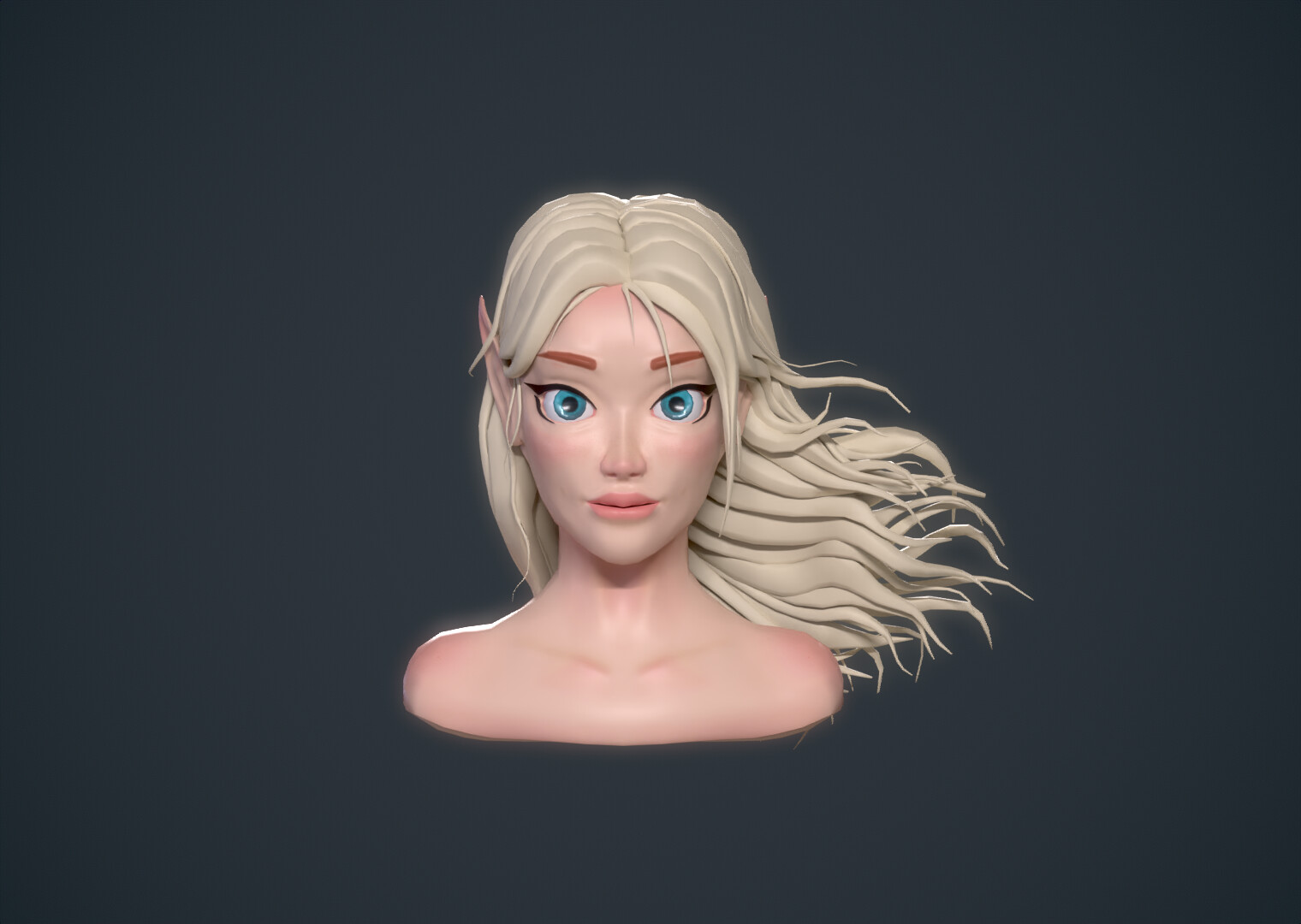 ArtStation - Elf Girl - Head