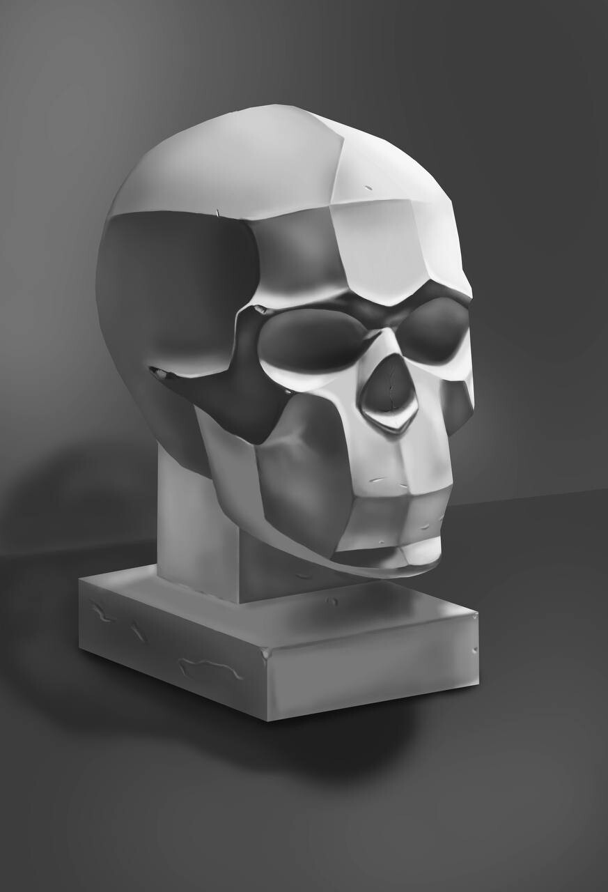ArtStation - Plaster skull