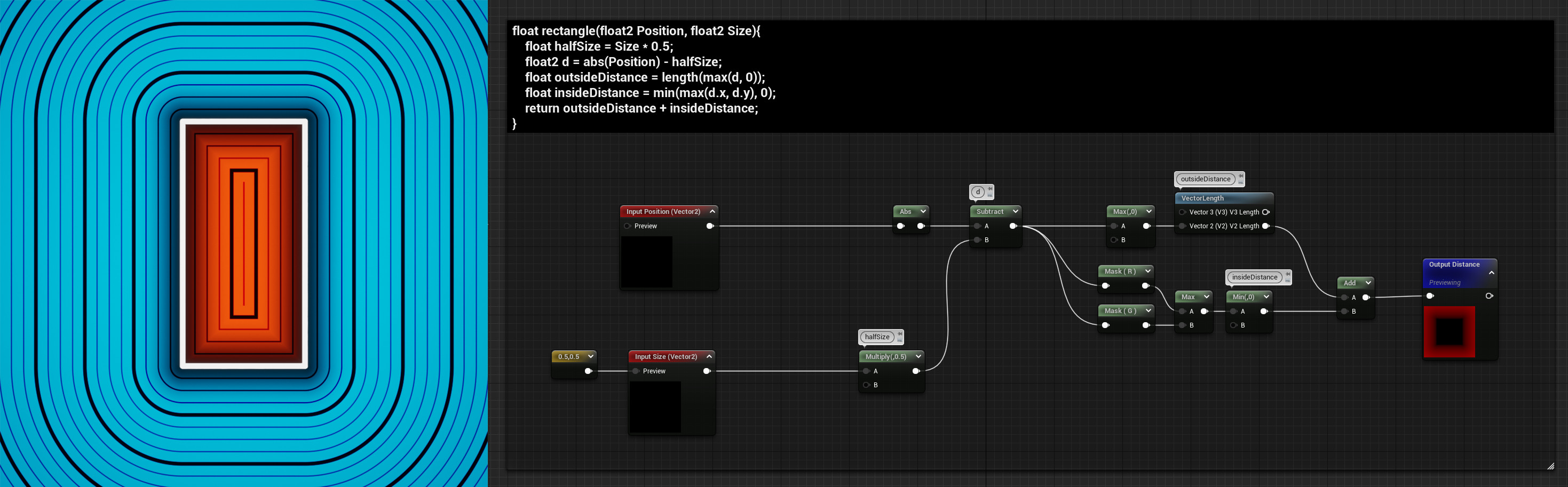 Fabrizio Bergamo - 2D SDF - Basic Shapes and Visualization - Material ...