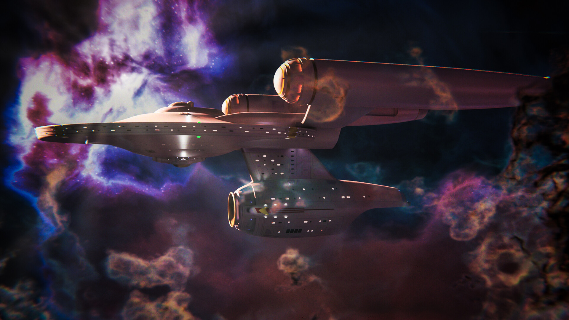 ArtStation - Ship in the Nebula