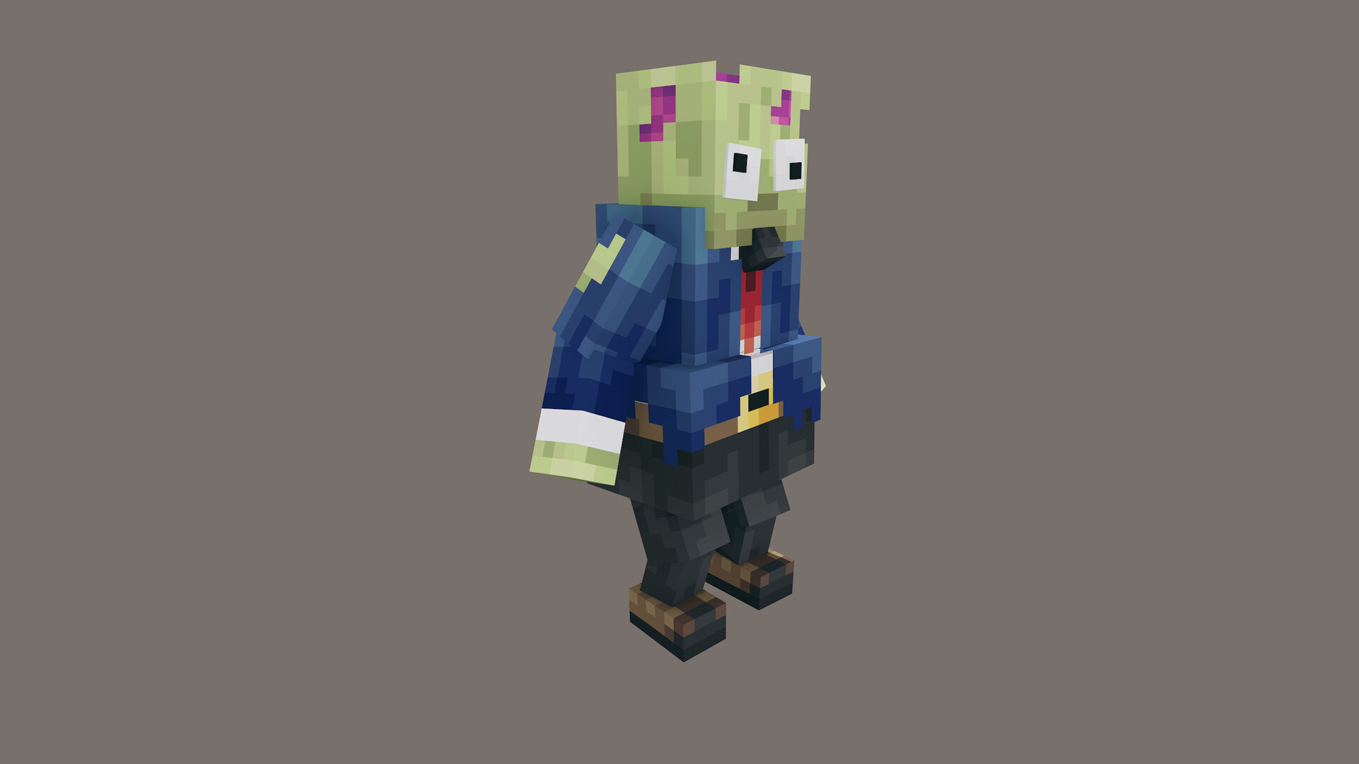 Wartave - fat zombie - Minecraft 3d model (blockbench)