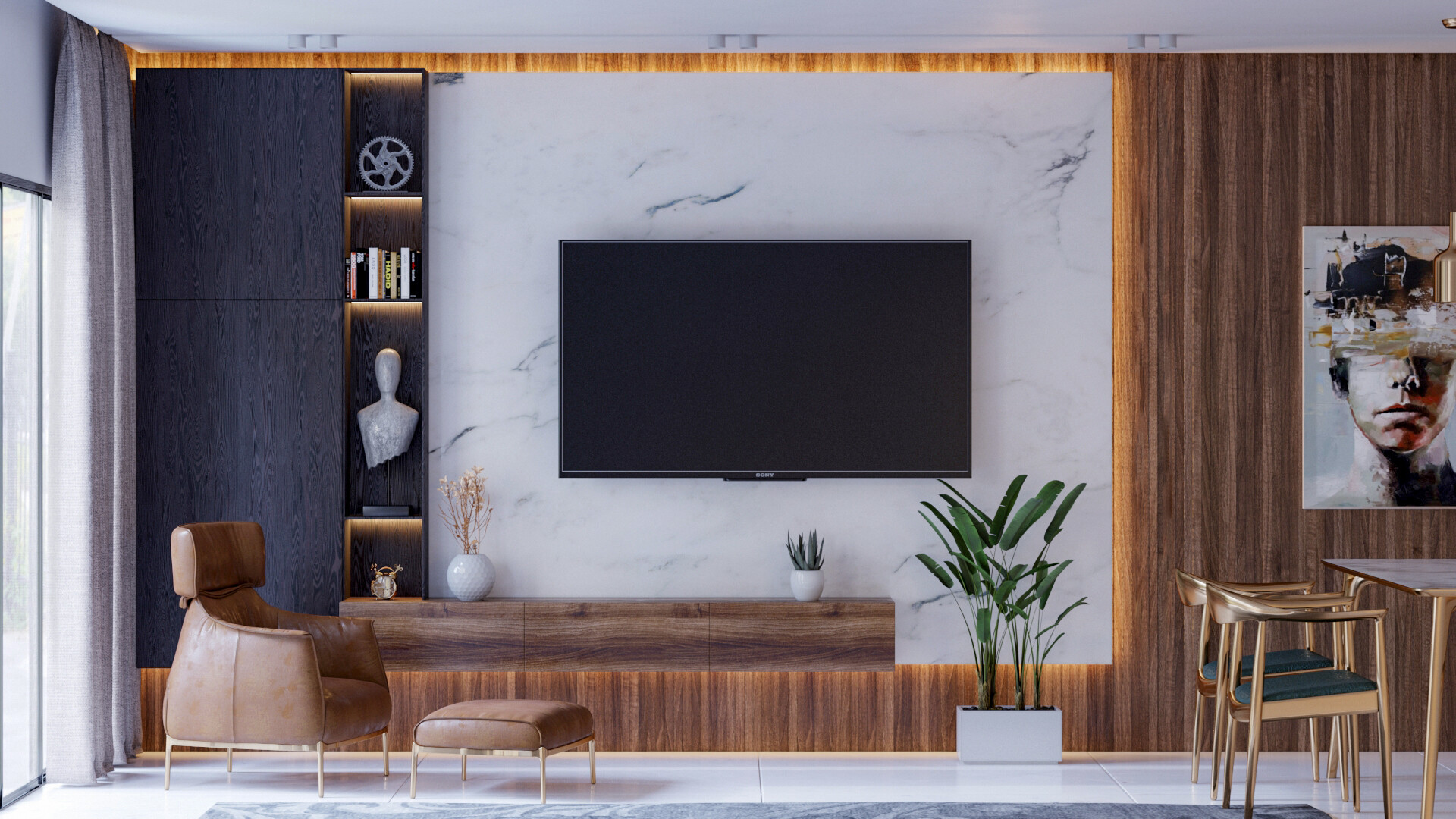 ArtStation - TV wall Visualization