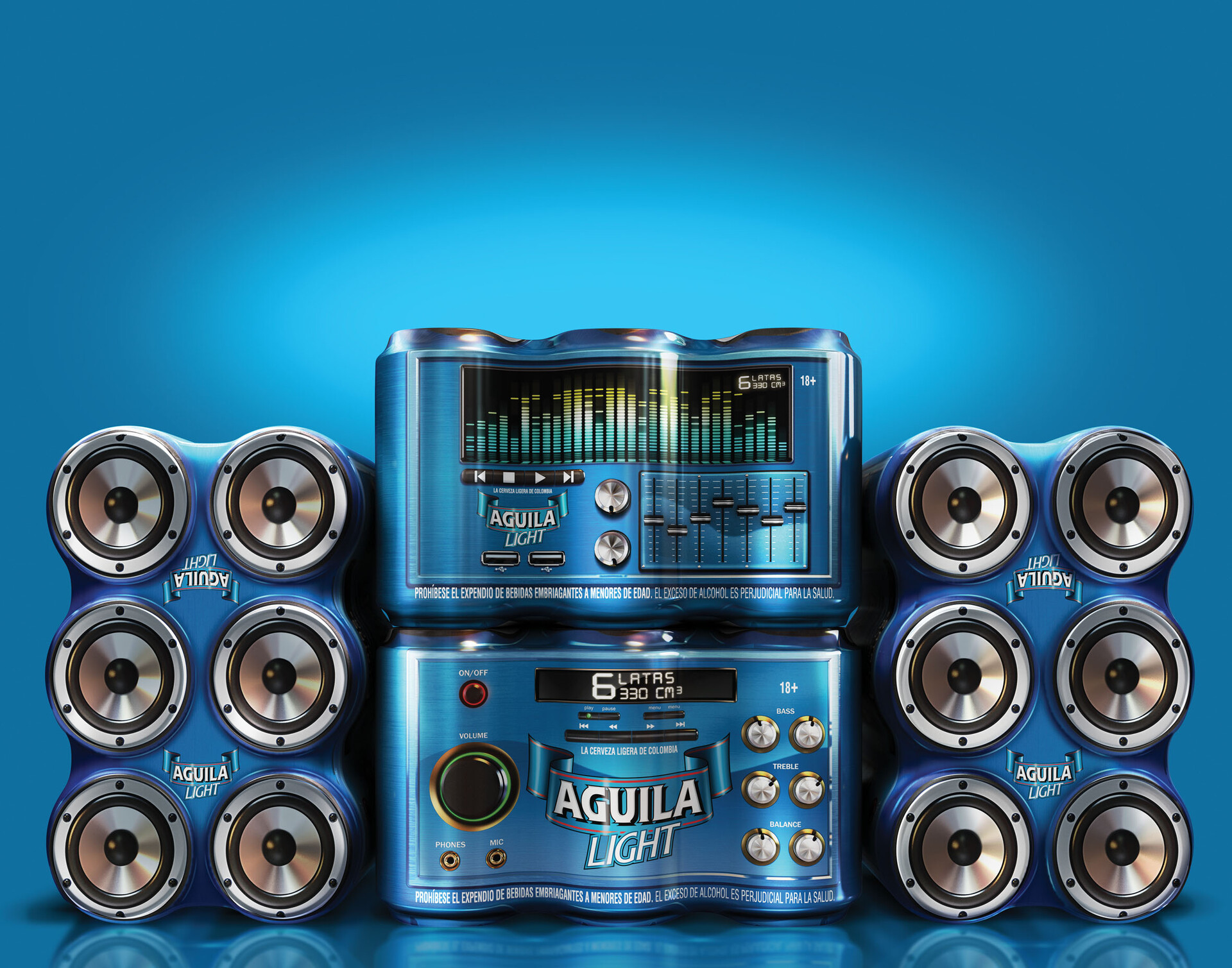 ArtStation - Six pack design Aguila Light