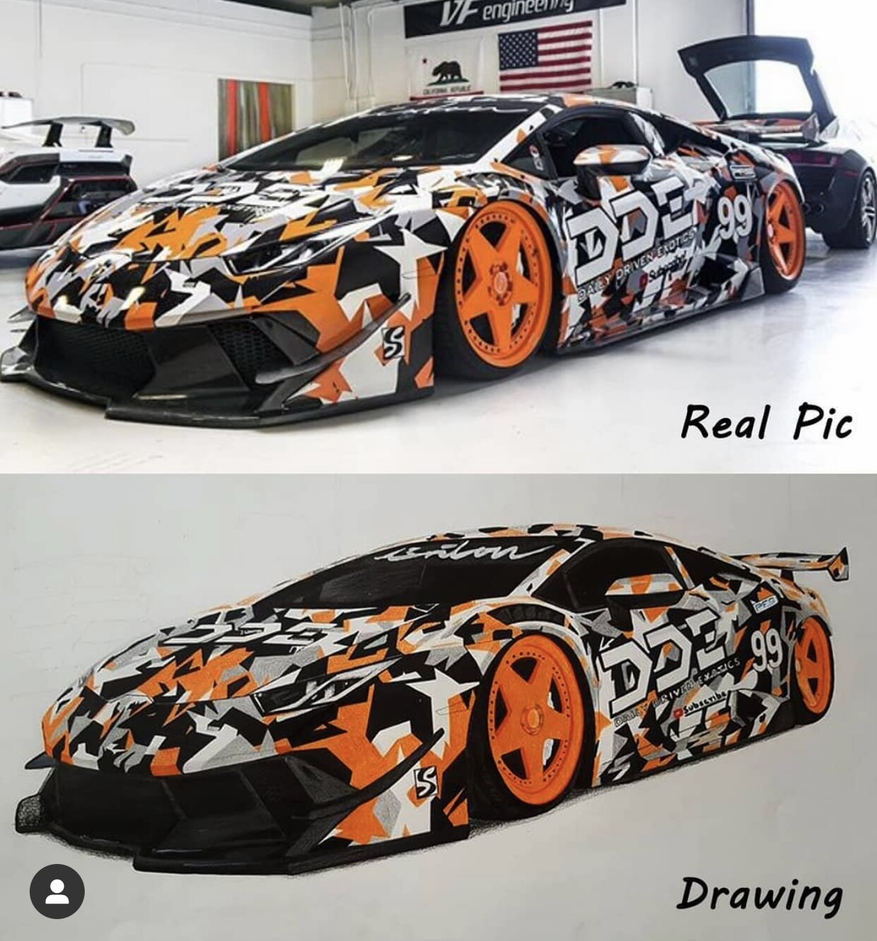 ArtStation - Hand made Drawing of car with Pencil colors