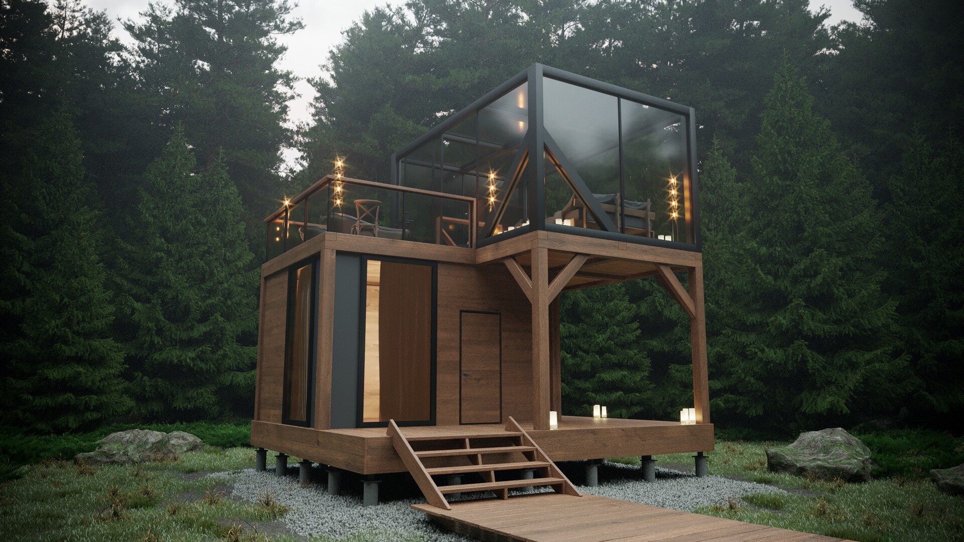 ArtStation - Forest hotel (first building)