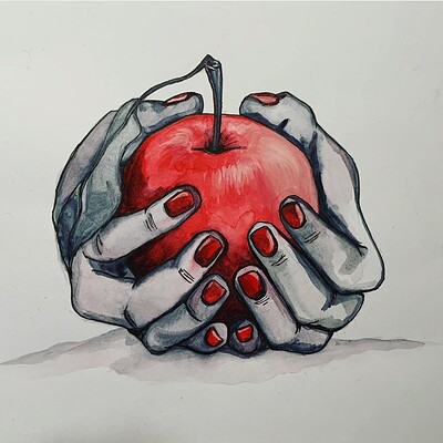 Twilight Apple Drawing