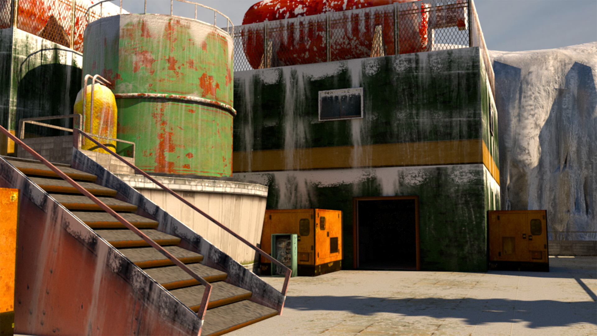 ArtStation - summit map for mobile shooting game