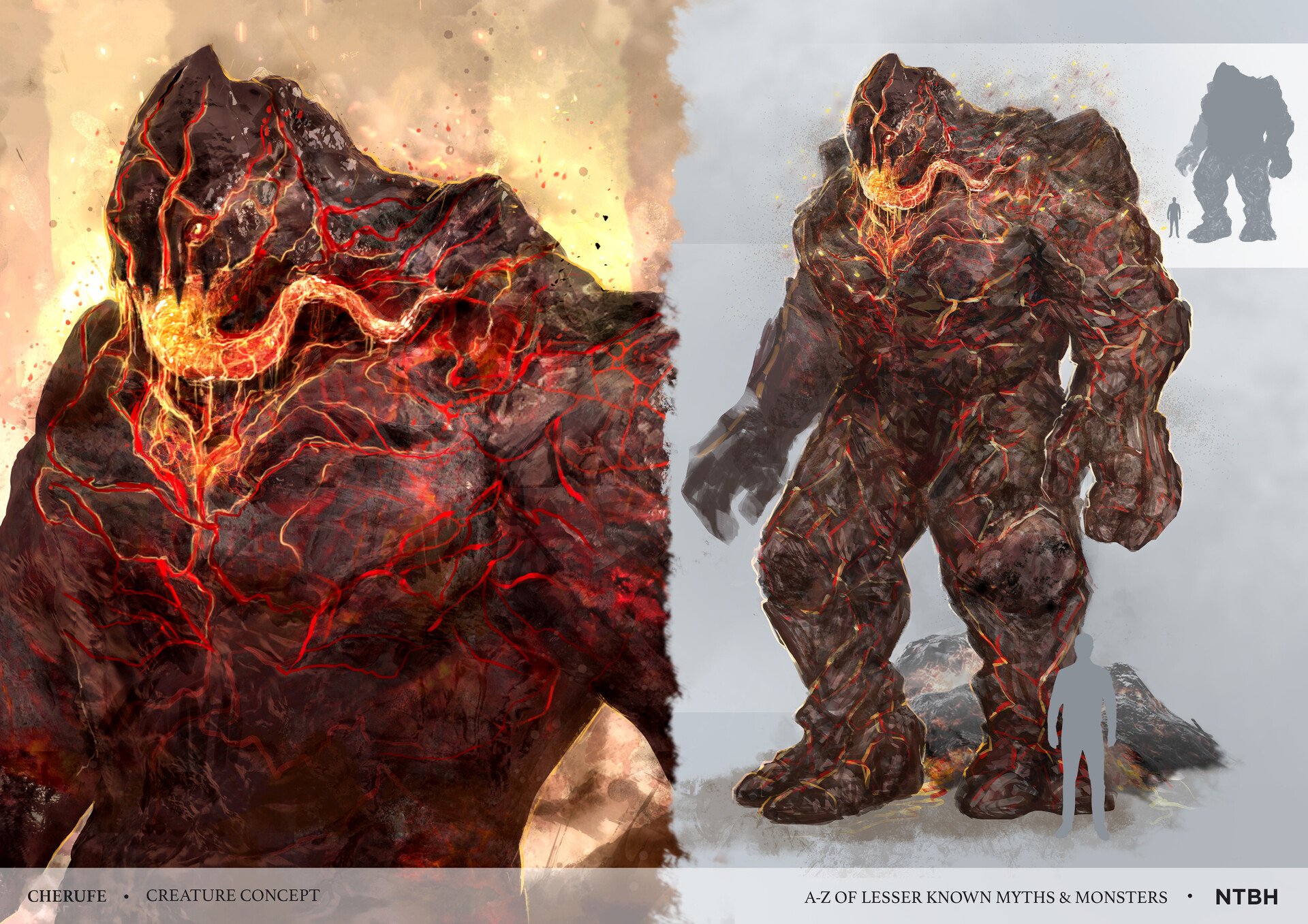 ArtStation - Cherufe - mythical creature concept