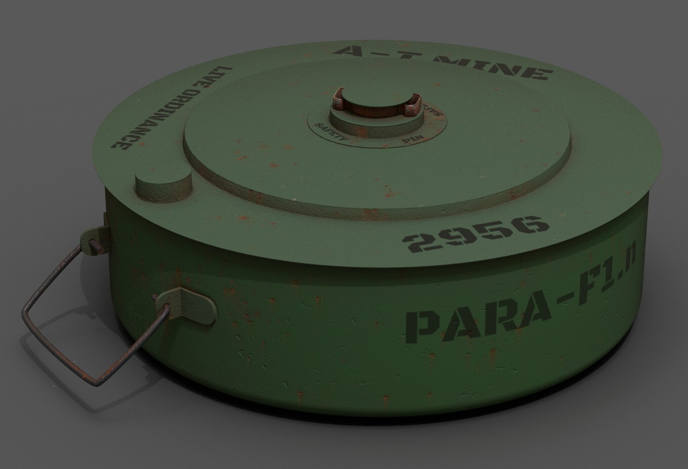 ArtStation - World War 2 British Improvised PARA-F1.n Anti-tank mine