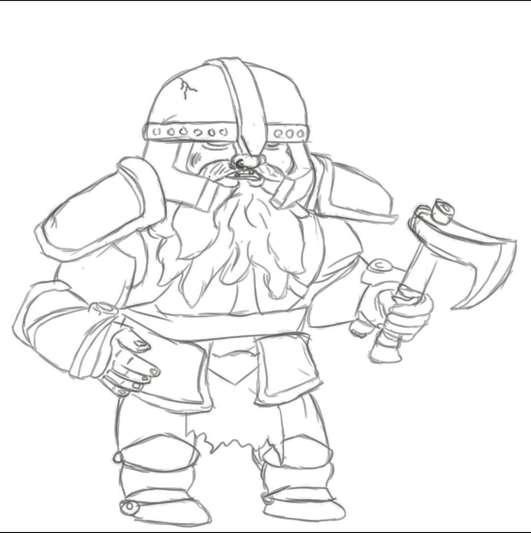 ArtStation - Dwarf Concept Sketch