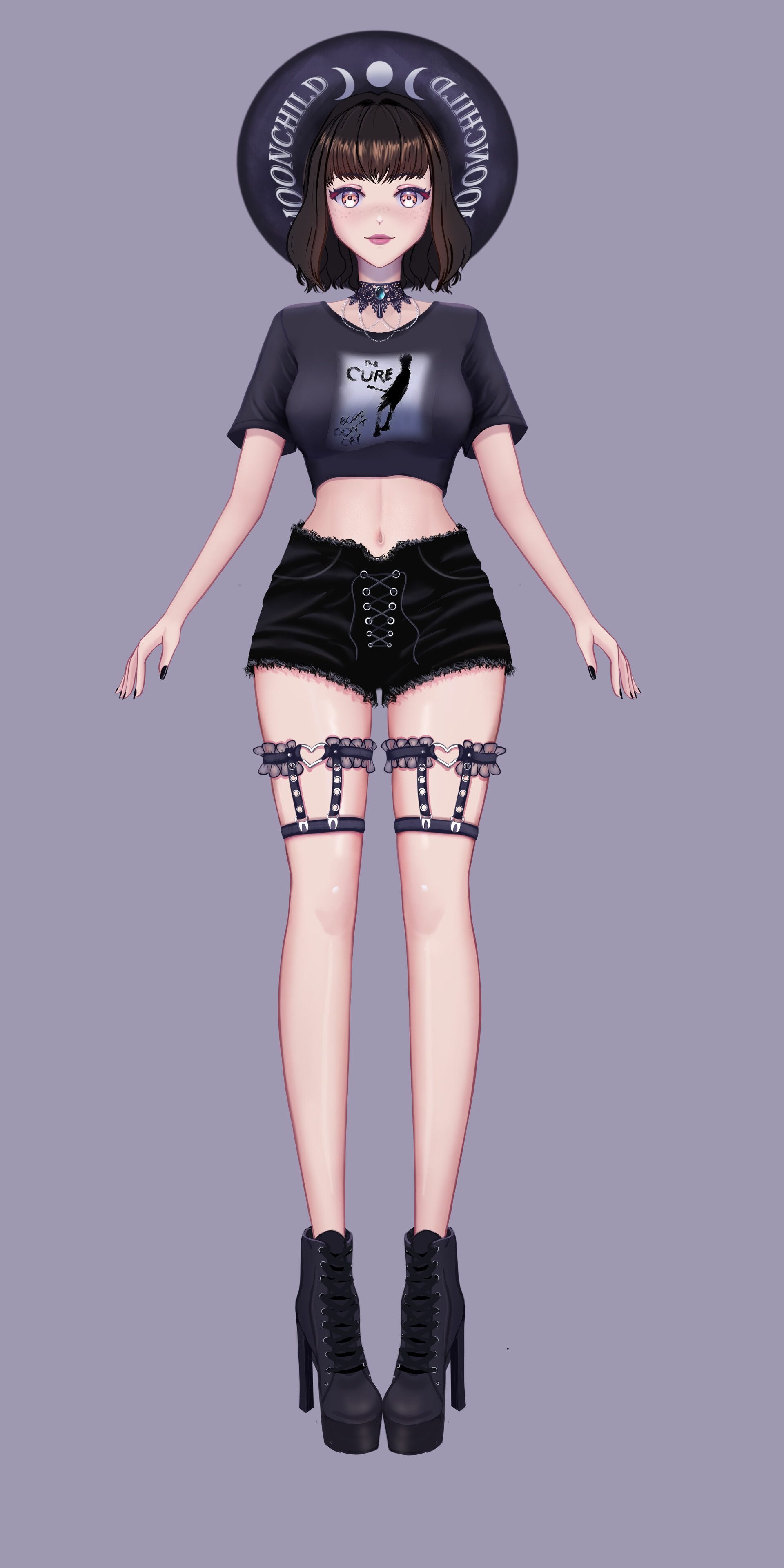 ArtStation - 90s Goth Vamp VTuber