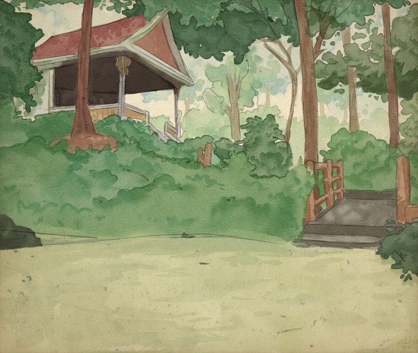 ArtStation - 1940s Background Test