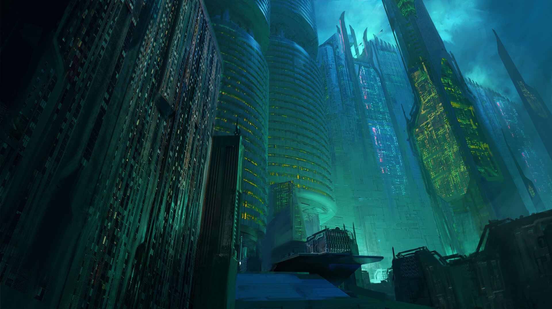 ArtStation - Evil Corp_ Cyber punk mordor xD