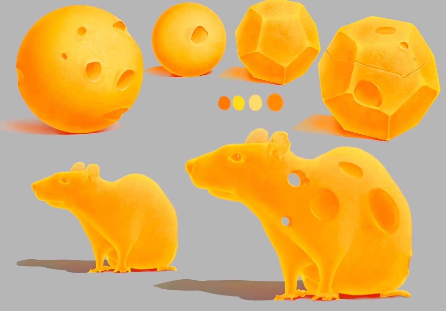 ArtStation - Material Study - Cheese