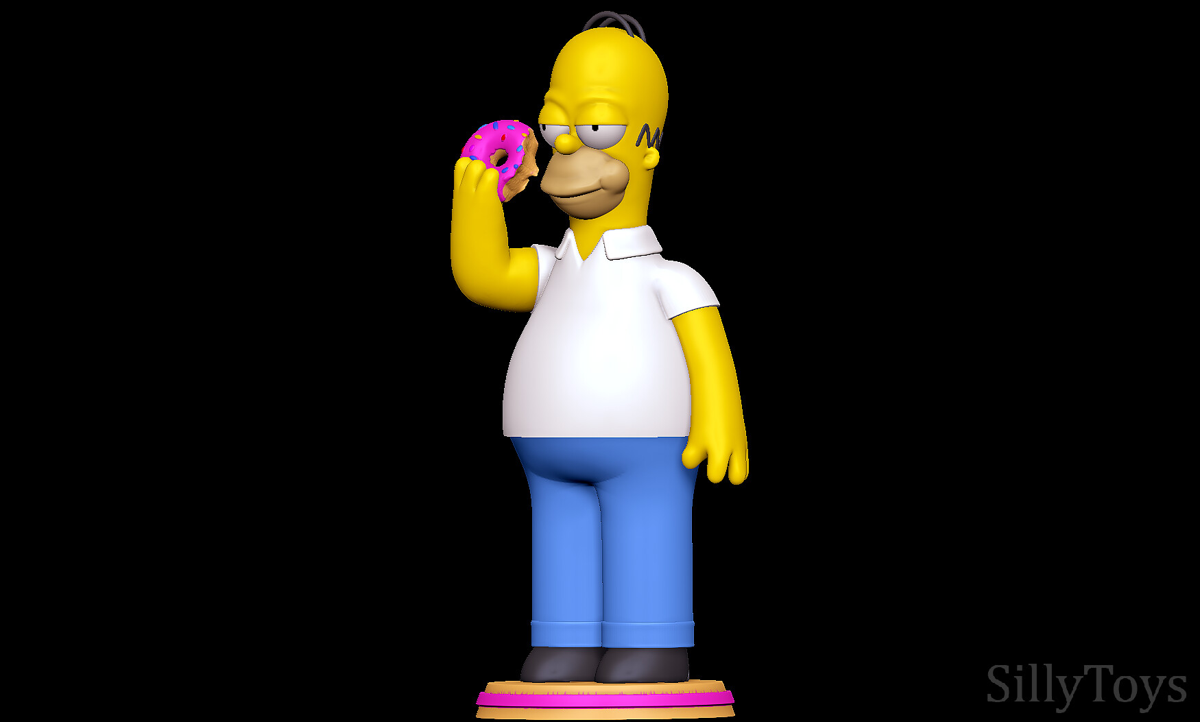 ArtStation - Homer Simpson Eating Donut - The Simpsons 3D print model