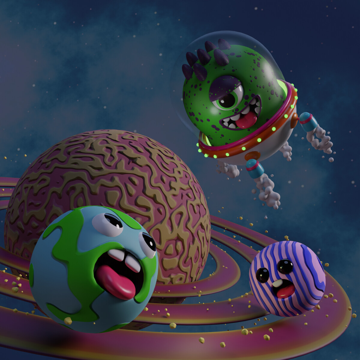 ArtStation - Planets Cartoon