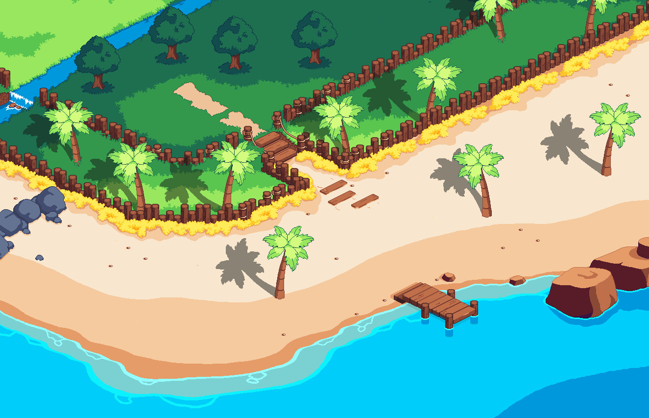 ArtStation - Pixel Art Beach