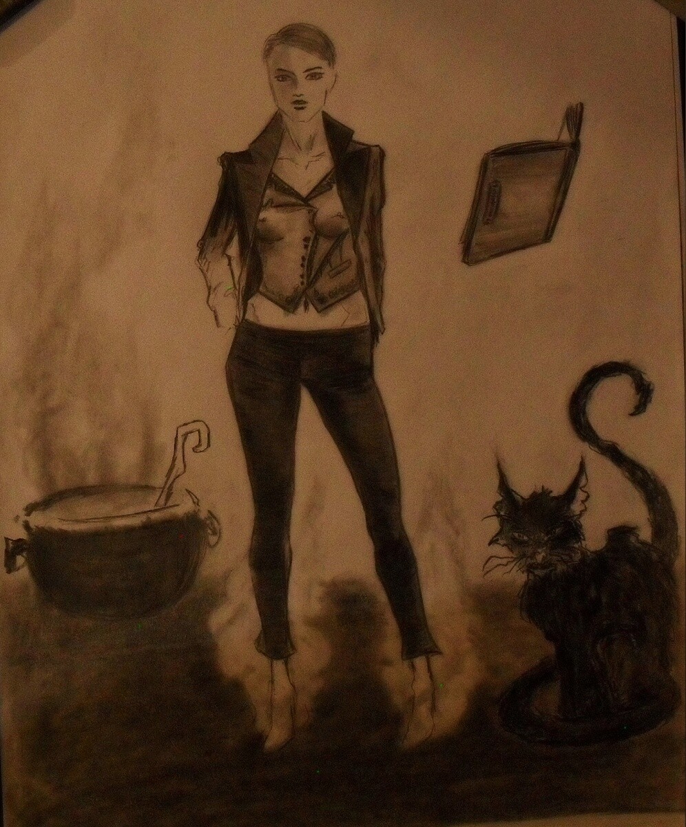 ArtStation - witch and cat