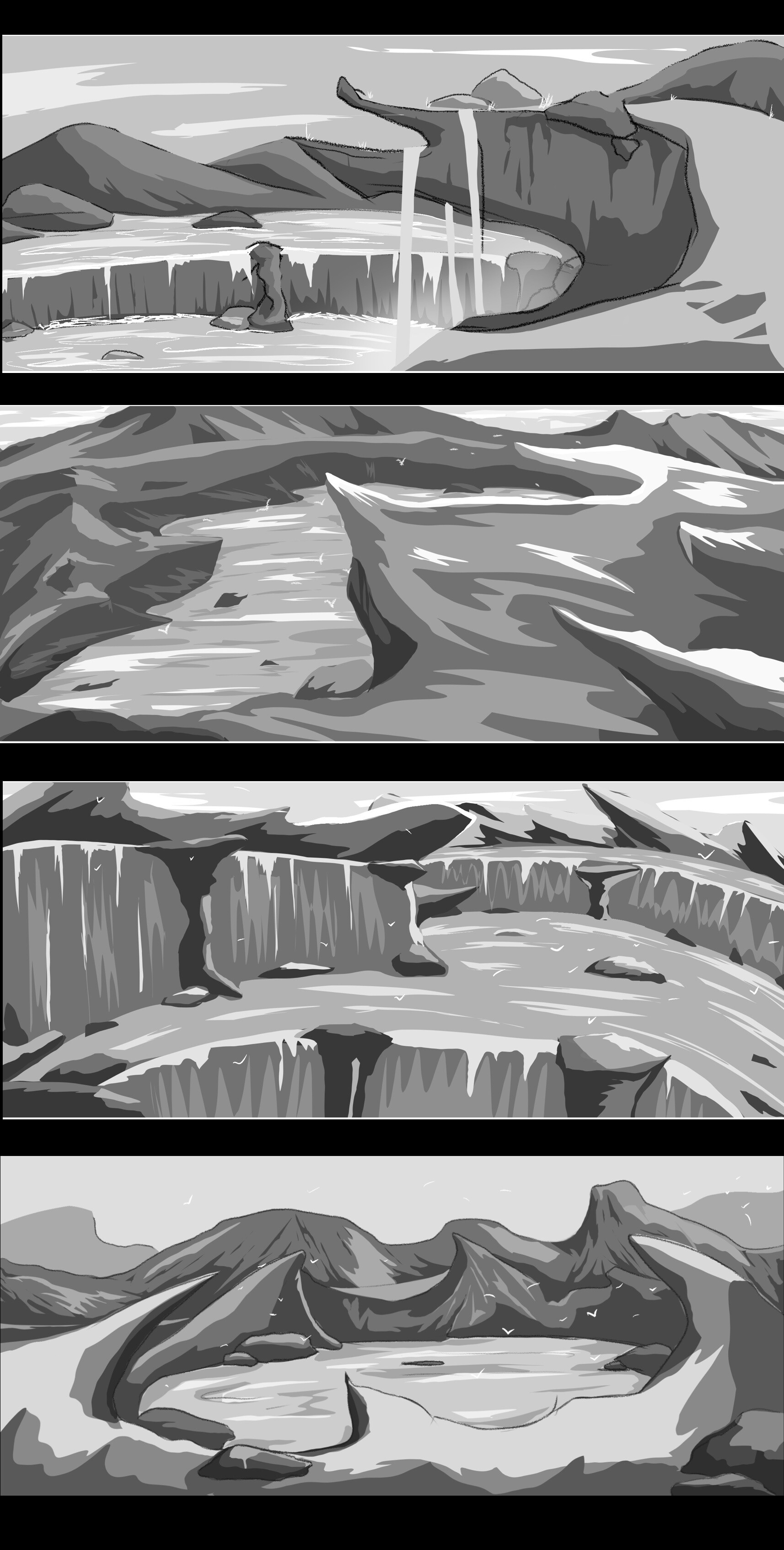 ArtStation - Environment Art Draft Grayscale