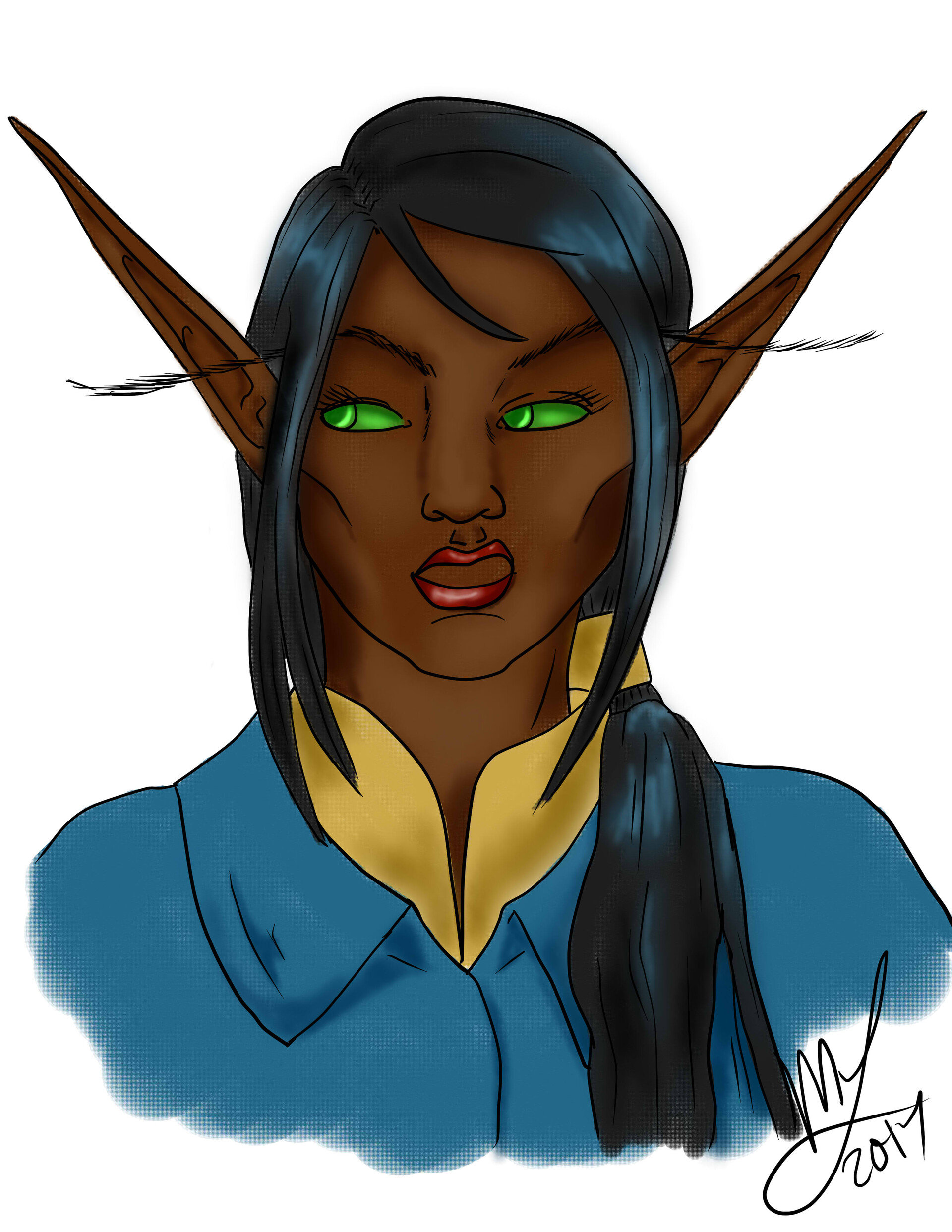 ArtStation - Digitally Painted Blood Elf Headshots