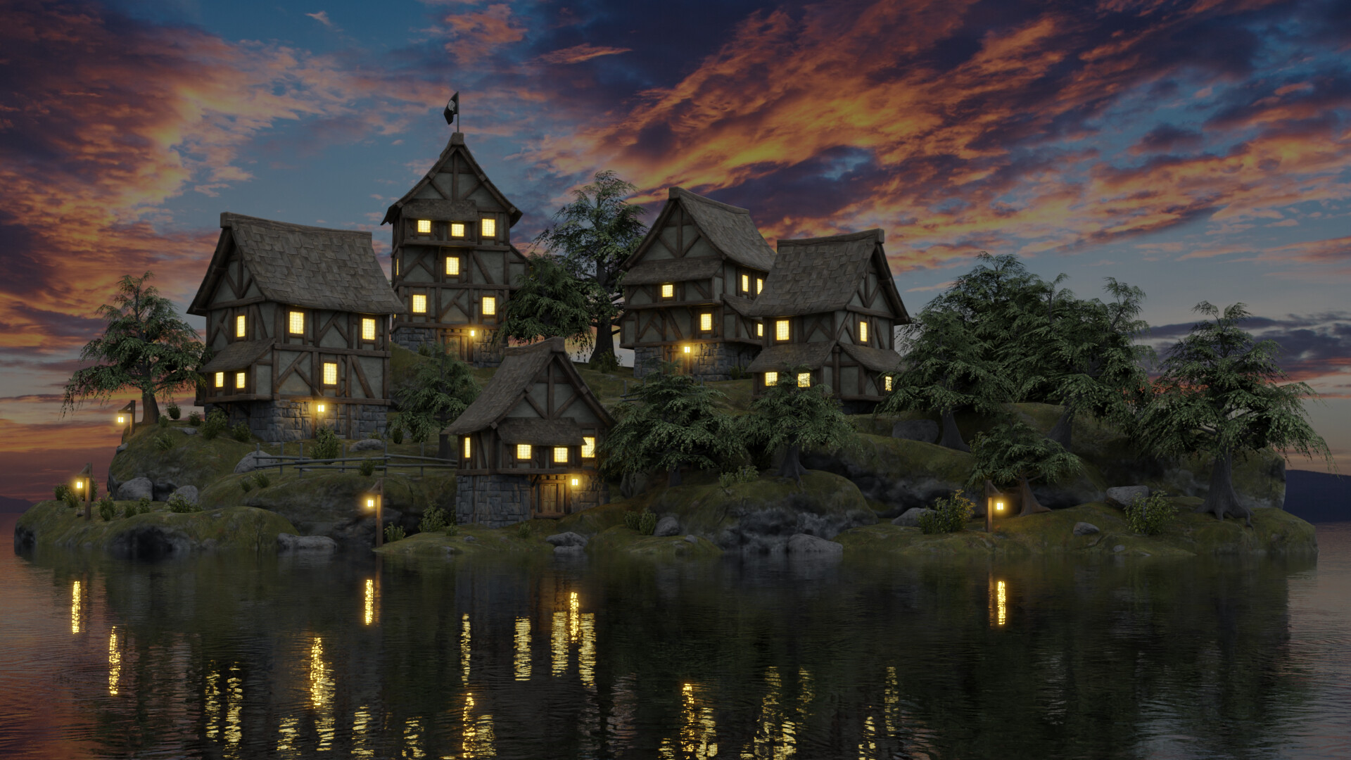 ArtStation - Island Village