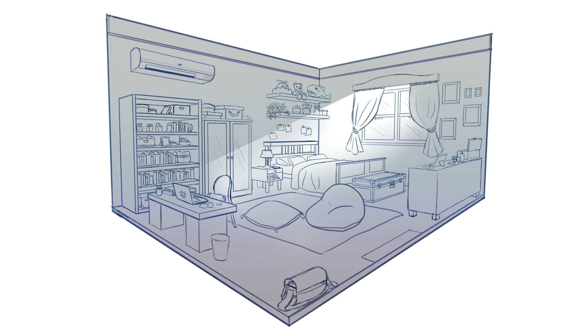 ArtStation - Room in Perspective Study