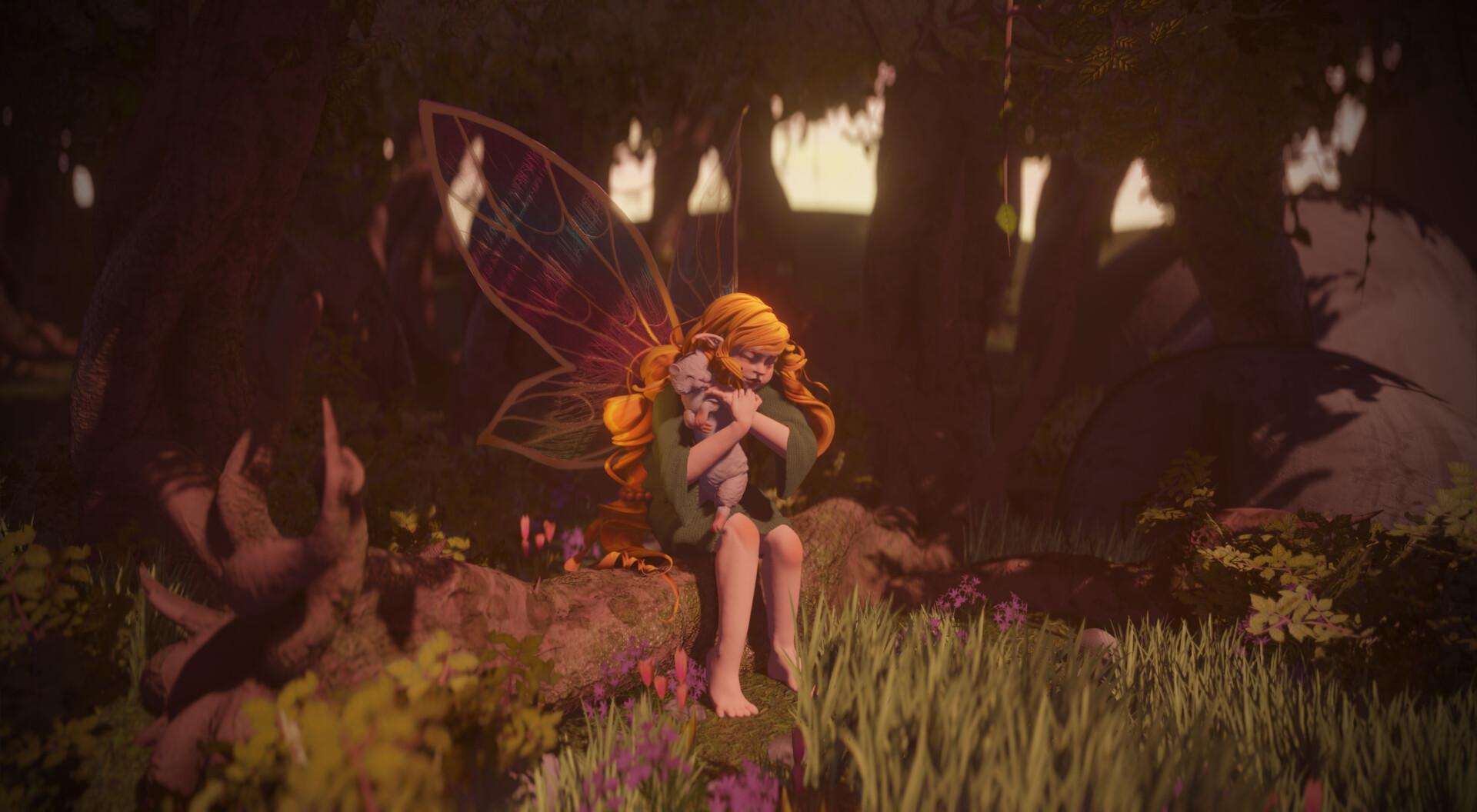 ArtStation - Little Fairy In Florest
