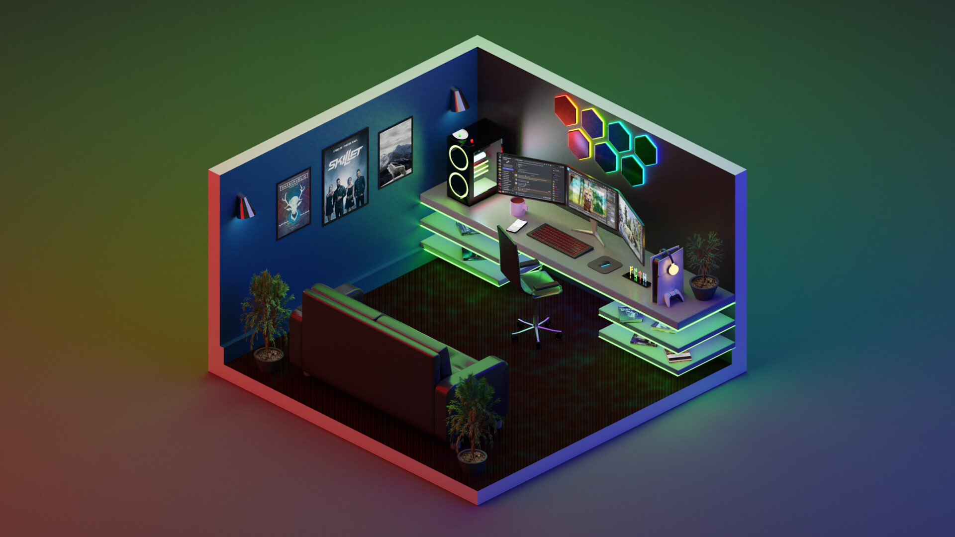 ArtStation - Working Studio-Room