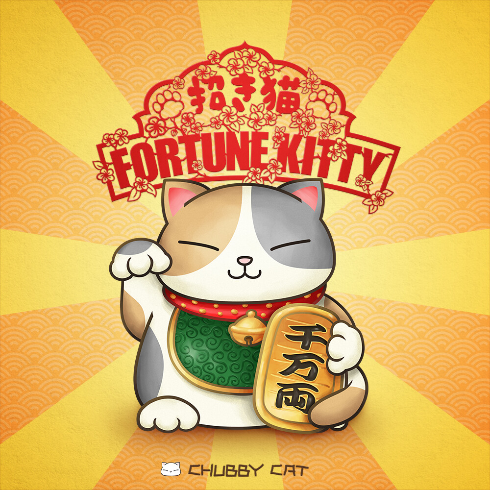 ArtStation - Japanese Lucky Cat Maneki Neko