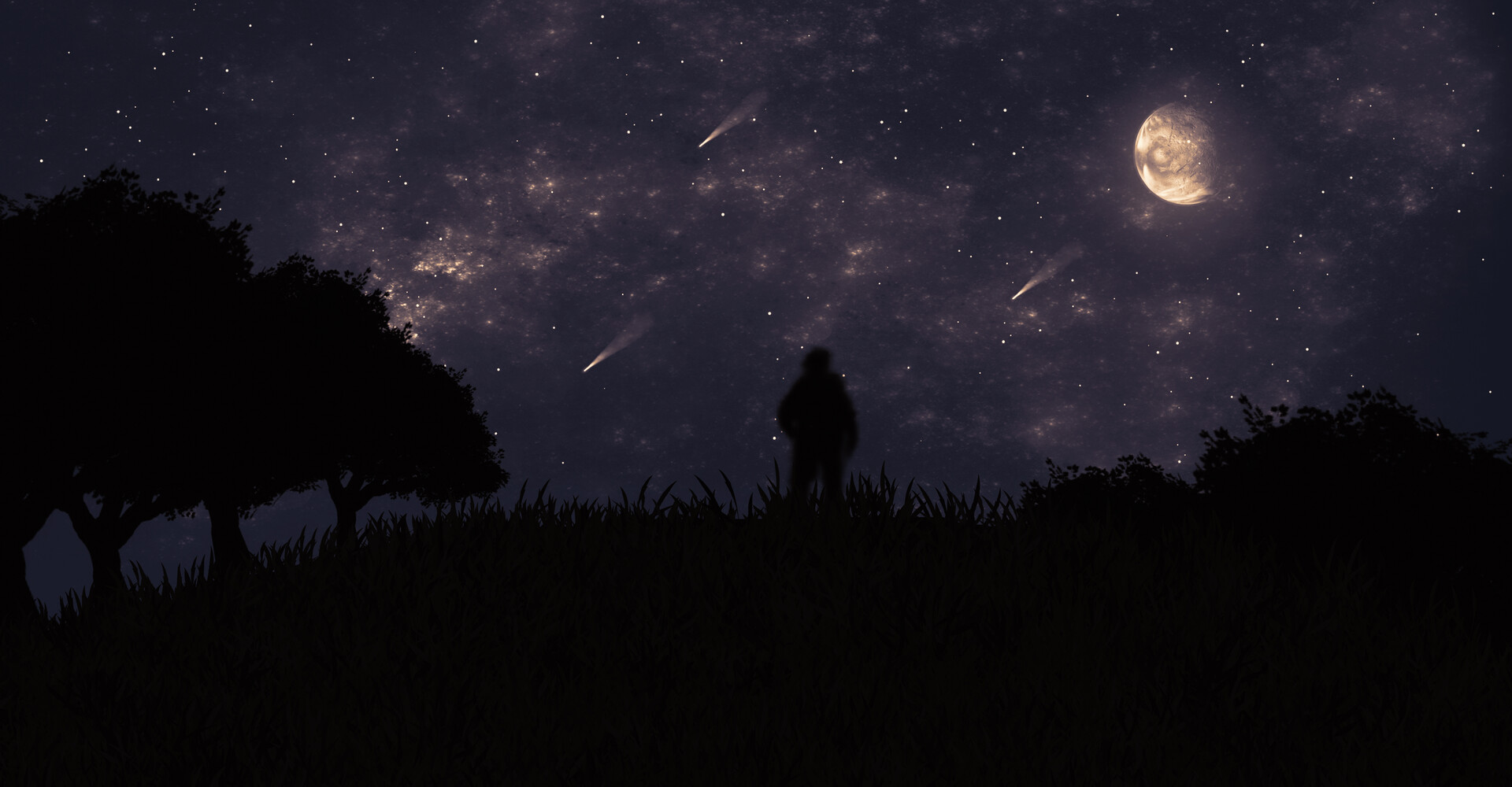 ArtStation - Night sky