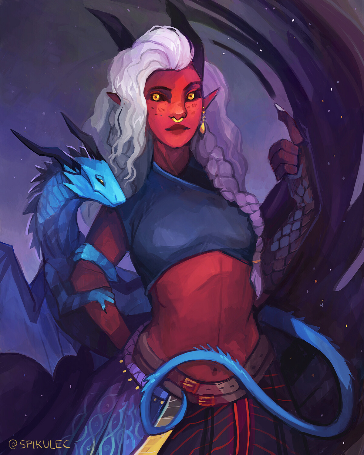 ArtStation - Tiberius - Tiefling Sorlock