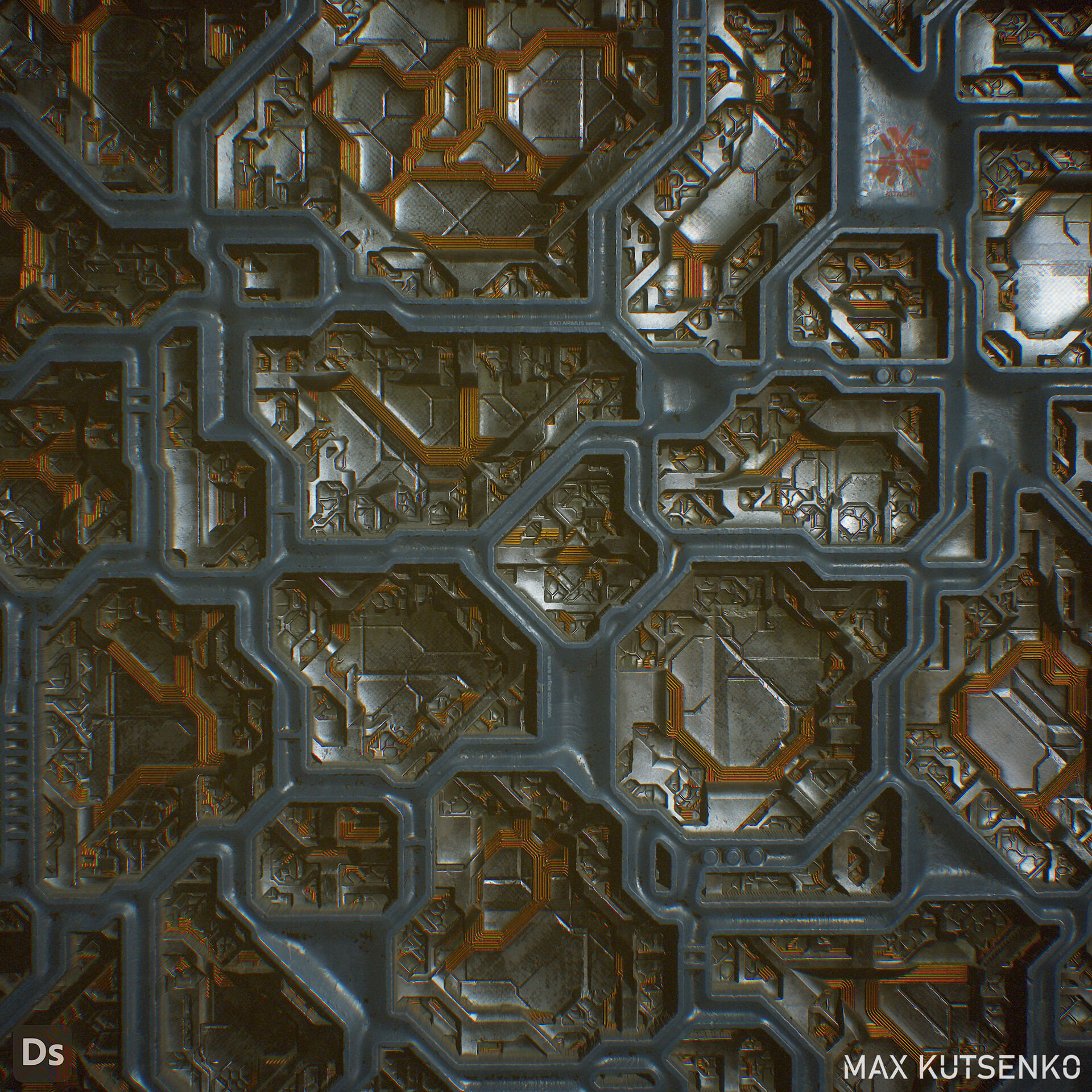 Max Kutsenko - Sci - Fi circuit panel