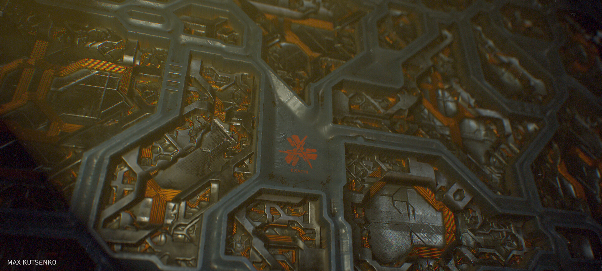 Max Kutsenko - Sci - Fi circuit panel