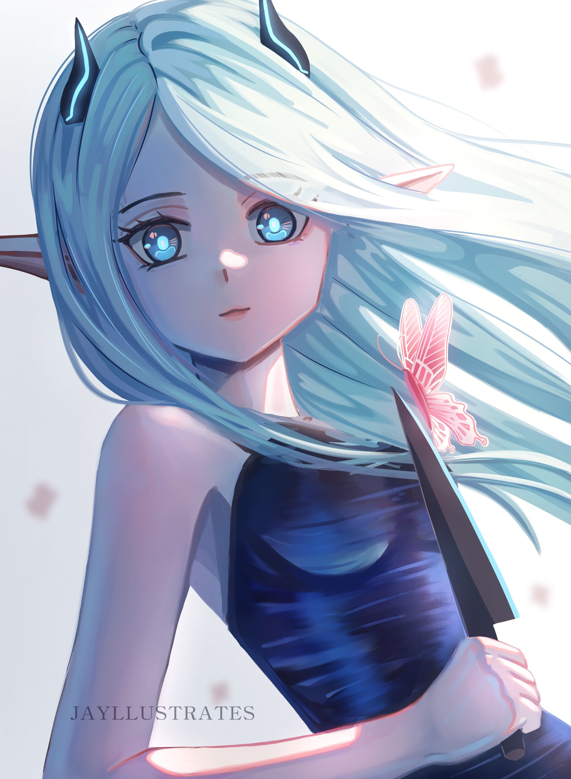 ArtStation - Demon girl with dagger